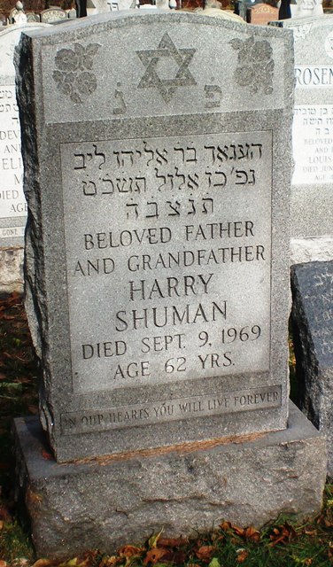 Headstone - Documenting Maine Jewry
